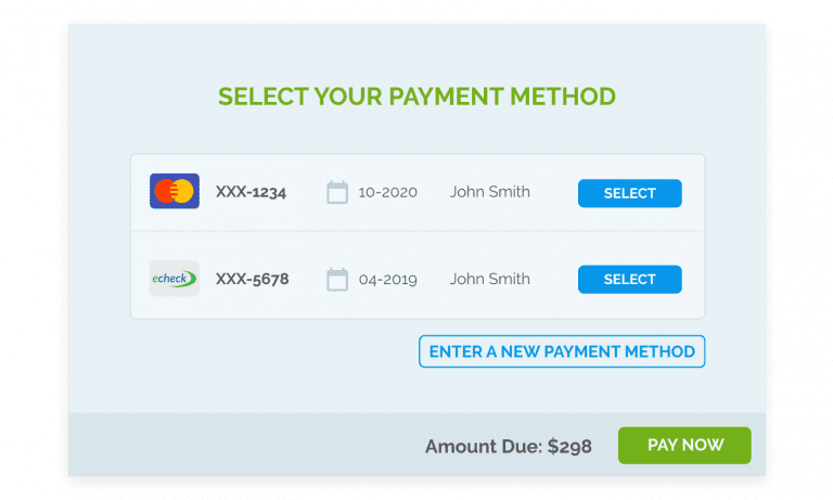 Save Payment Information | Automated Billing Software